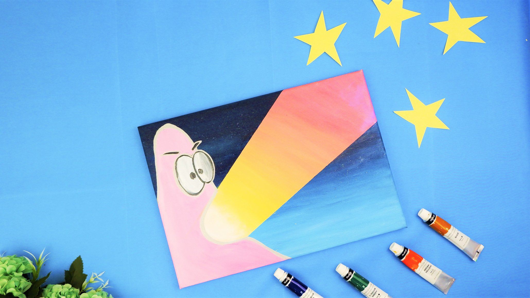 How to Paint Patrick Star Using Acrylics