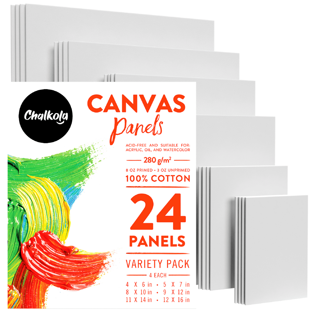 Paint & Canvas Set | Canvas for Acrylic Painting - Chalkola Art Supply