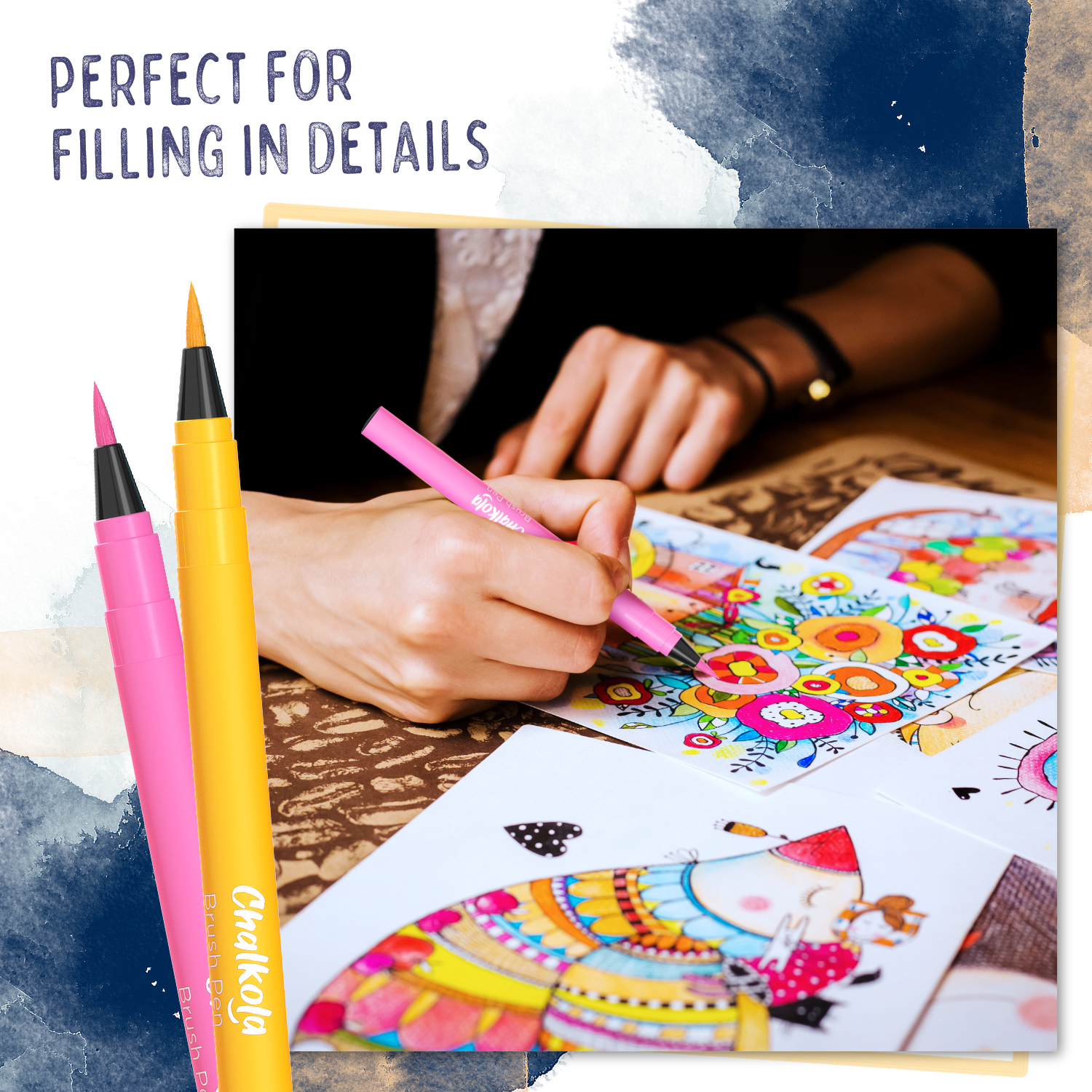 brush pen coloring book